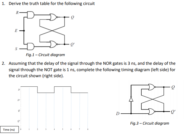 Solved 1. Derive the truth table for the following circuit E | Chegg.com