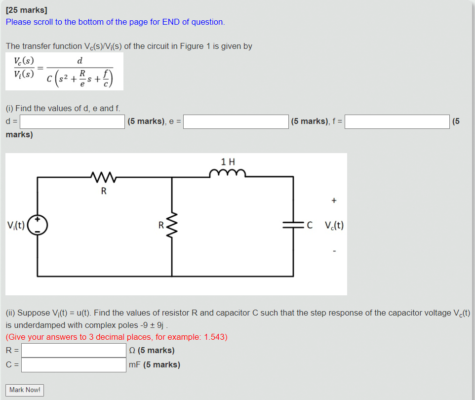 Solved [25 marks] Please scroll to the bottom of the page | Chegg.com