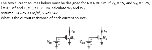 Solved The two current sources below must be designed for lx | Chegg.com