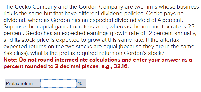 Solved The Gecko Company and the Gordon Company are two | Chegg.com