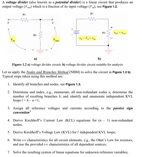 Solved A voltage divider (also known as a potential divider) | Chegg.com