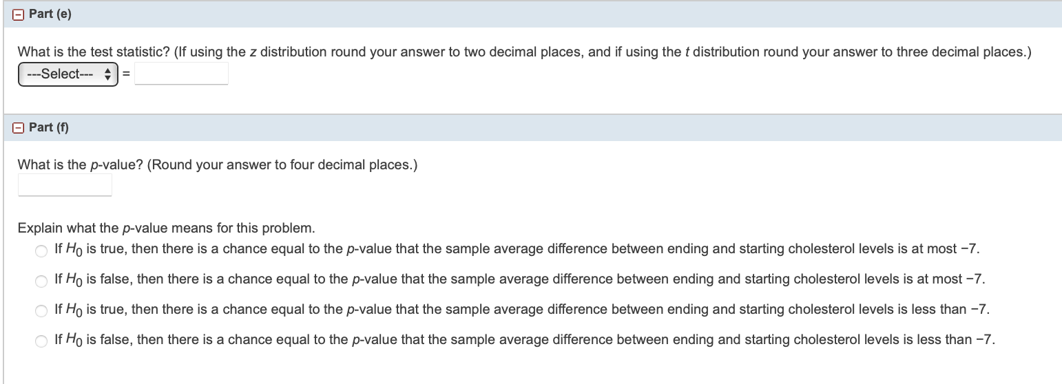 Solved Part (a) State the null hypothesis. | Chegg.com