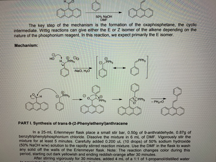 Solved 50% NaOH DMF The key step of the mechanism is the | Chegg.com