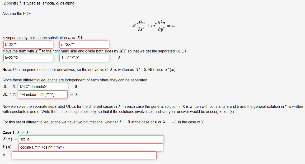 Solved (2 points) is typed as lambda, a as alpha. Assume the | Chegg.com