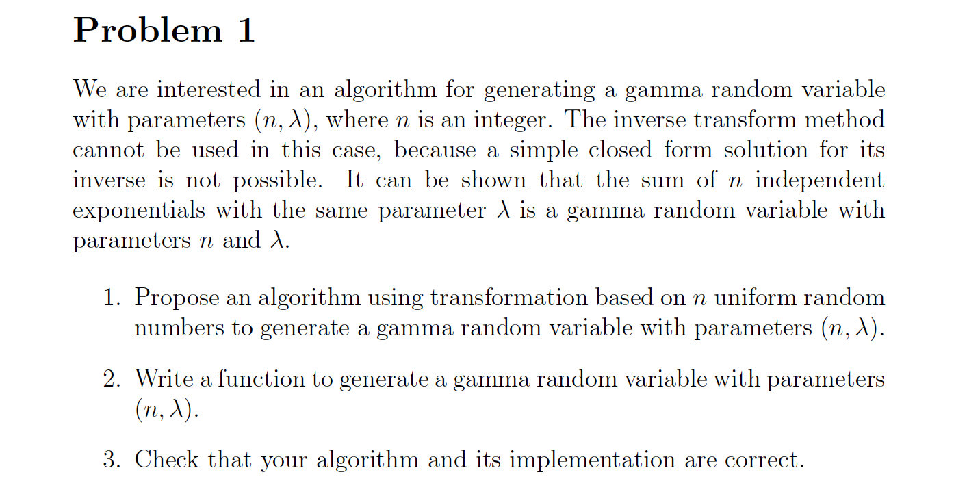 Solved Use PythonProblem 1We are interested in an algorithm | Chegg.com