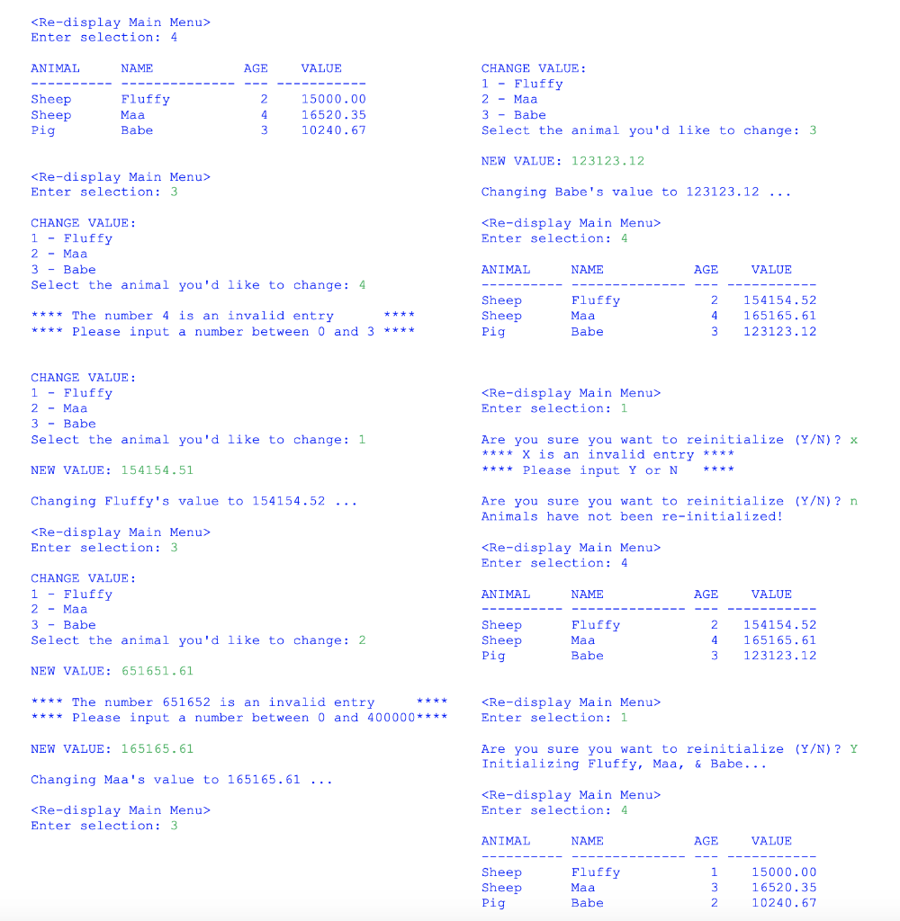 Solved You will implement Farmer Pete's animal class | Chegg.com