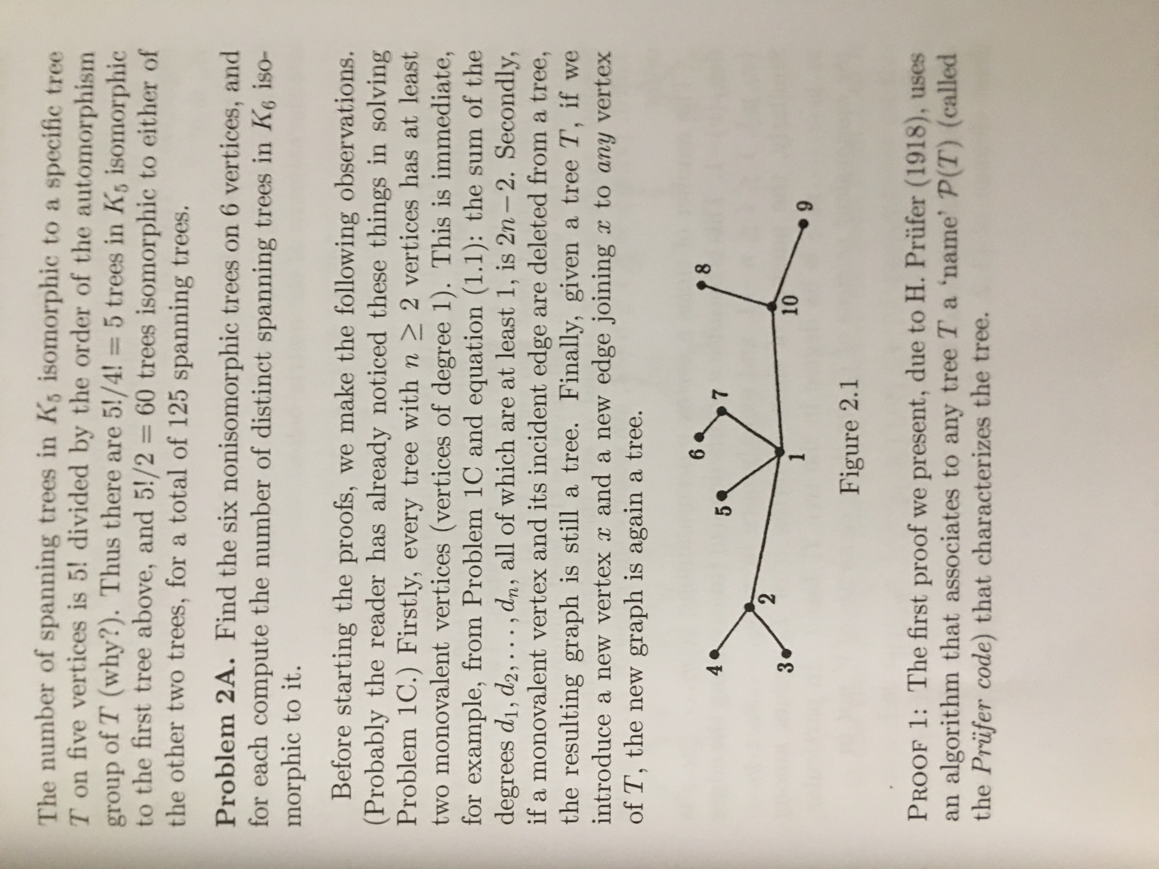 Solved The number of spanning trees in K5 isomorphic to a | Chegg.com