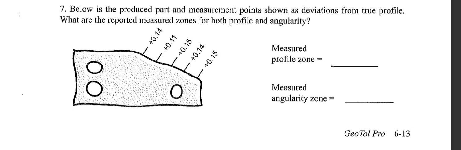 Solved 9. The produced part is below and measurement data | Chegg.com