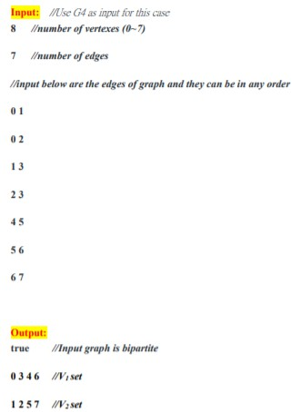 Solved Programming homework 1 Bipartite graph A bipartite | Chegg.com