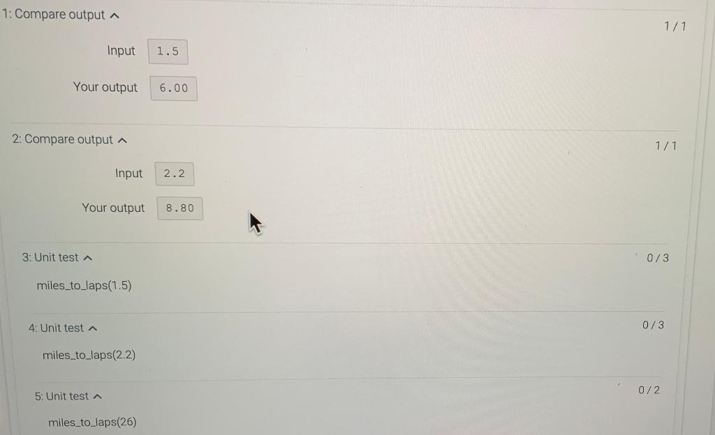 Solved \begin{tabular}{l|l} LAB & 4.18.1: LAB: Miles to | Chegg.com