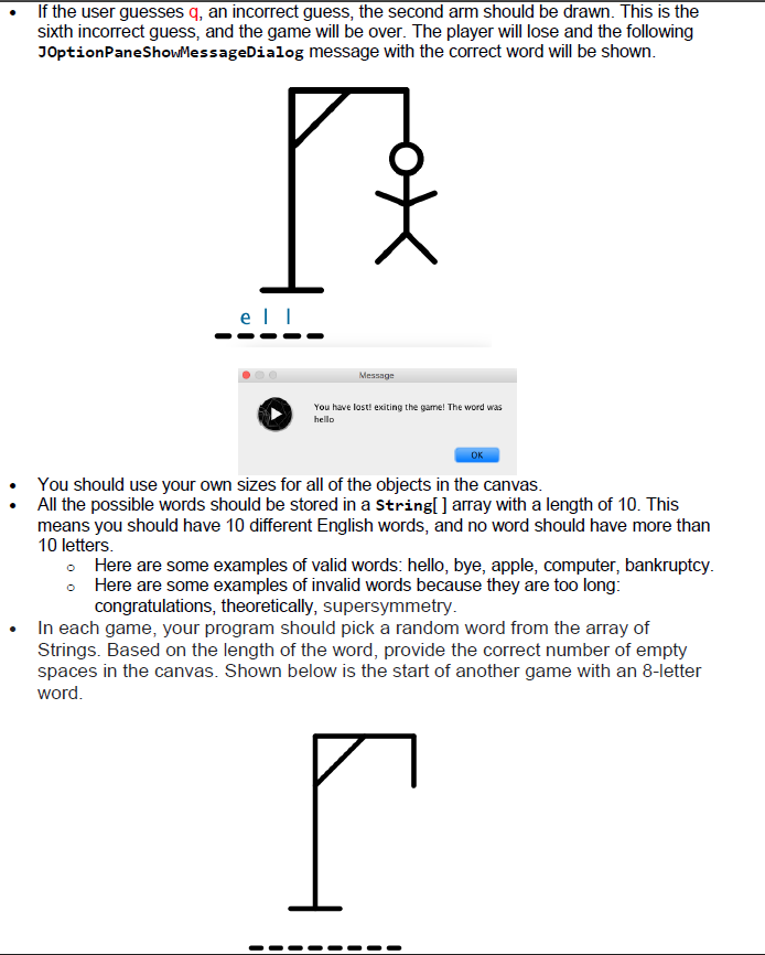 Solved Hangman game Hangman is a simple game played by two | Chegg.com
