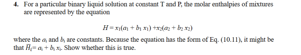 Solved For a particular binary liquid solution at constant T | Chegg.com