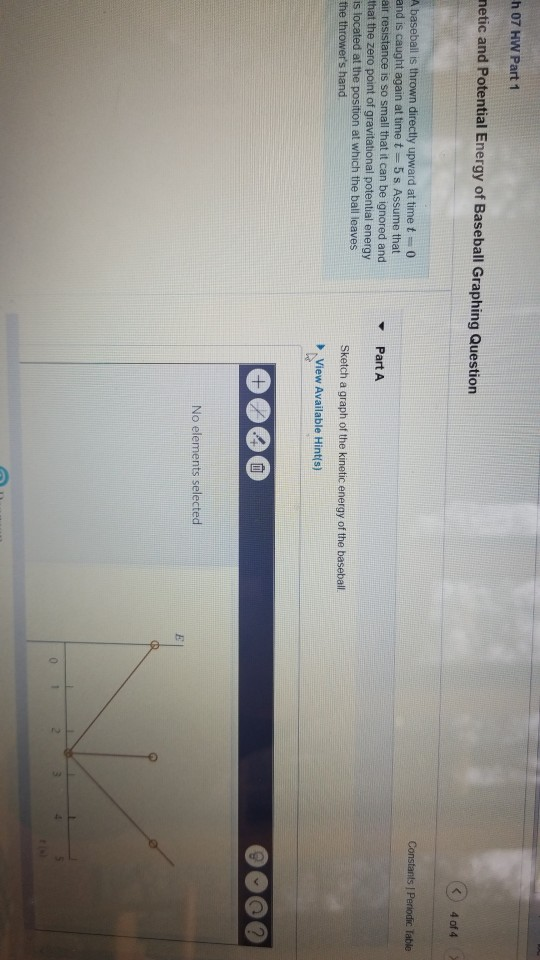 Solved h 07 HW Part 1 netic and Potential Energy of Baseball | Chegg.com