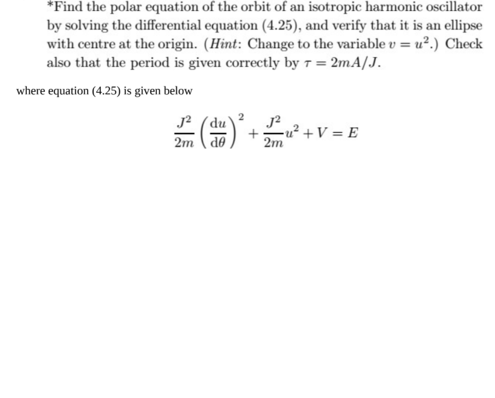 Solved *Find the polar equation of the orbit of an isotropic | Chegg.com