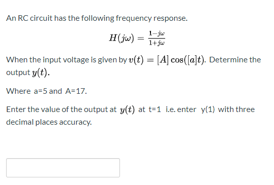 Solved An RC circuit has the following frequency response. | Chegg.com