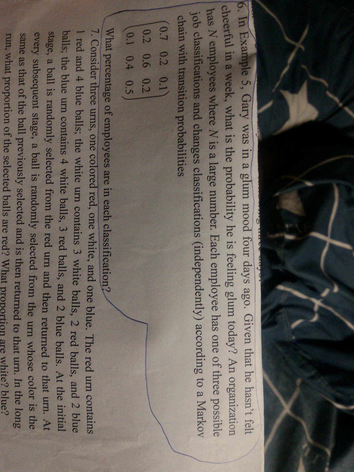 Solved 6. In Example 5, Gary was in a glum mood four days | Chegg.com