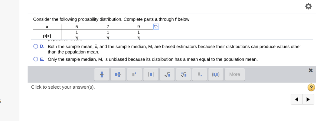 Solved Consider the following probability distribution. | Chegg.com