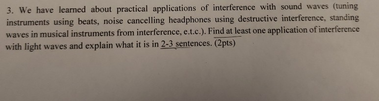 Solved 3. We have learned about practical applications of | Chegg.com
