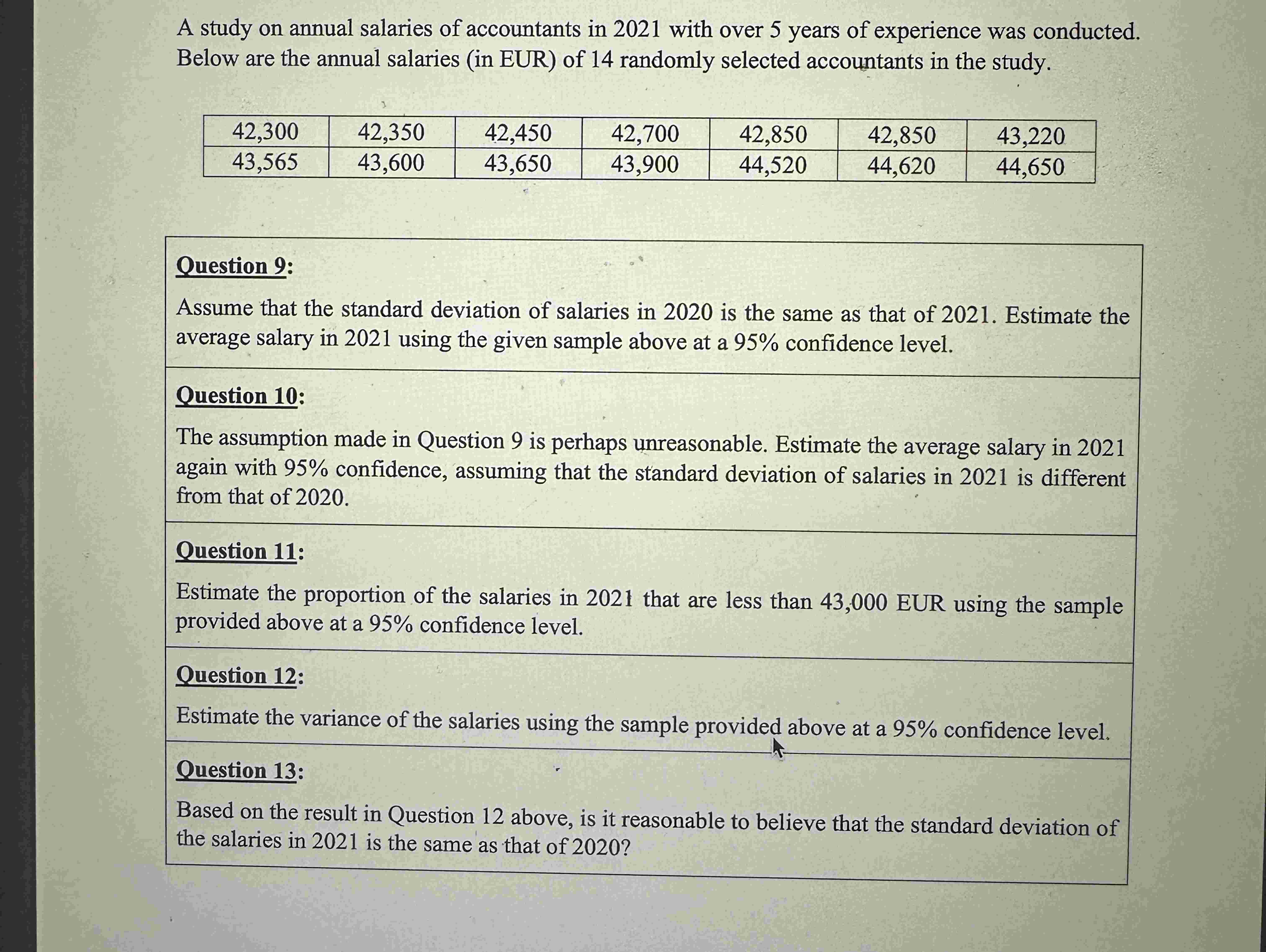Solved Question 9: Assume that the standard deviation of | Chegg.com