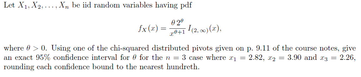 Solved Let X1, X2,.. , Xn be iid random variables having pdf | Chegg.com