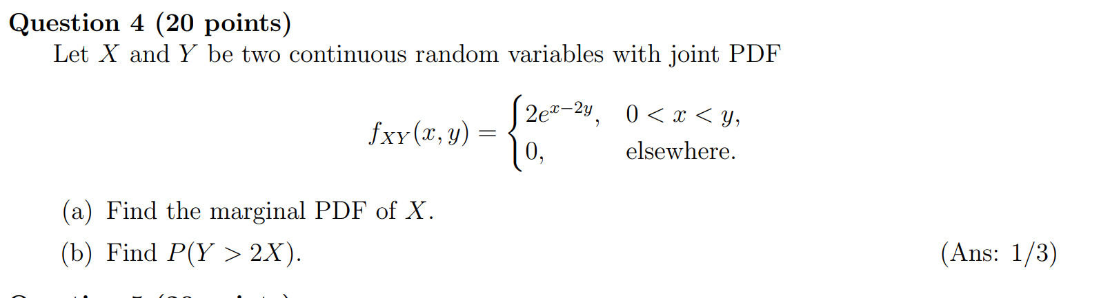 Solved Question 4 (20 points)Let x and Y be two | Chegg.com Solved Question 4 (20 points)Let x and Y be two | Chegg.com