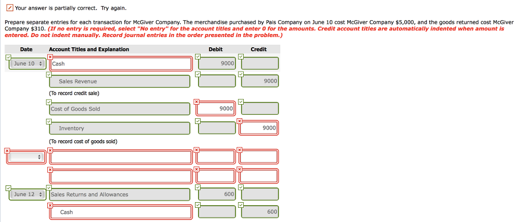 Solved Exercise 5-4 (Part Level Submission) On June 10 País | Chegg.com