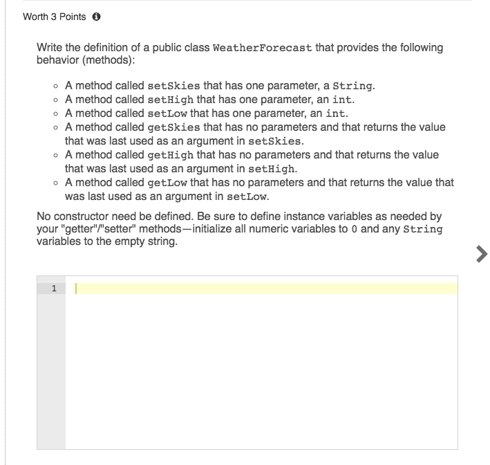Solved Worth 3 Points Write the definition of a public class | Chegg.com
