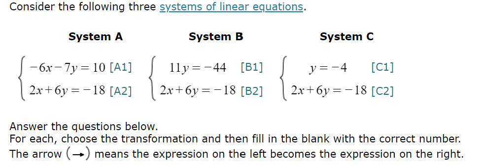 Solved Consider the following three systems of linear | Chegg.com
