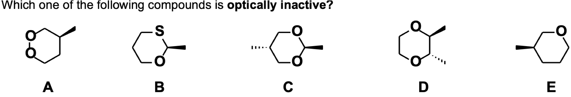 Solved Which one of the following compounds is optically | Chegg.com