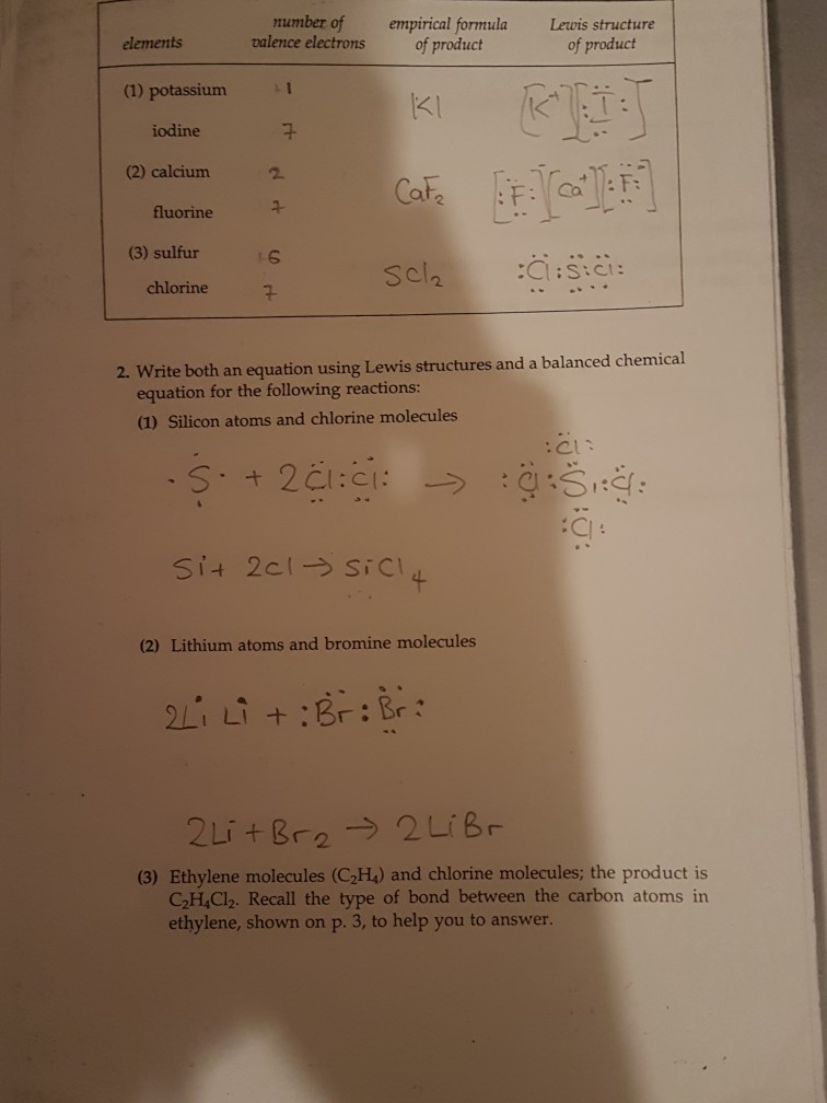 Solved draw the lewis number 2 and 3 please....note: I don't | Chegg.com