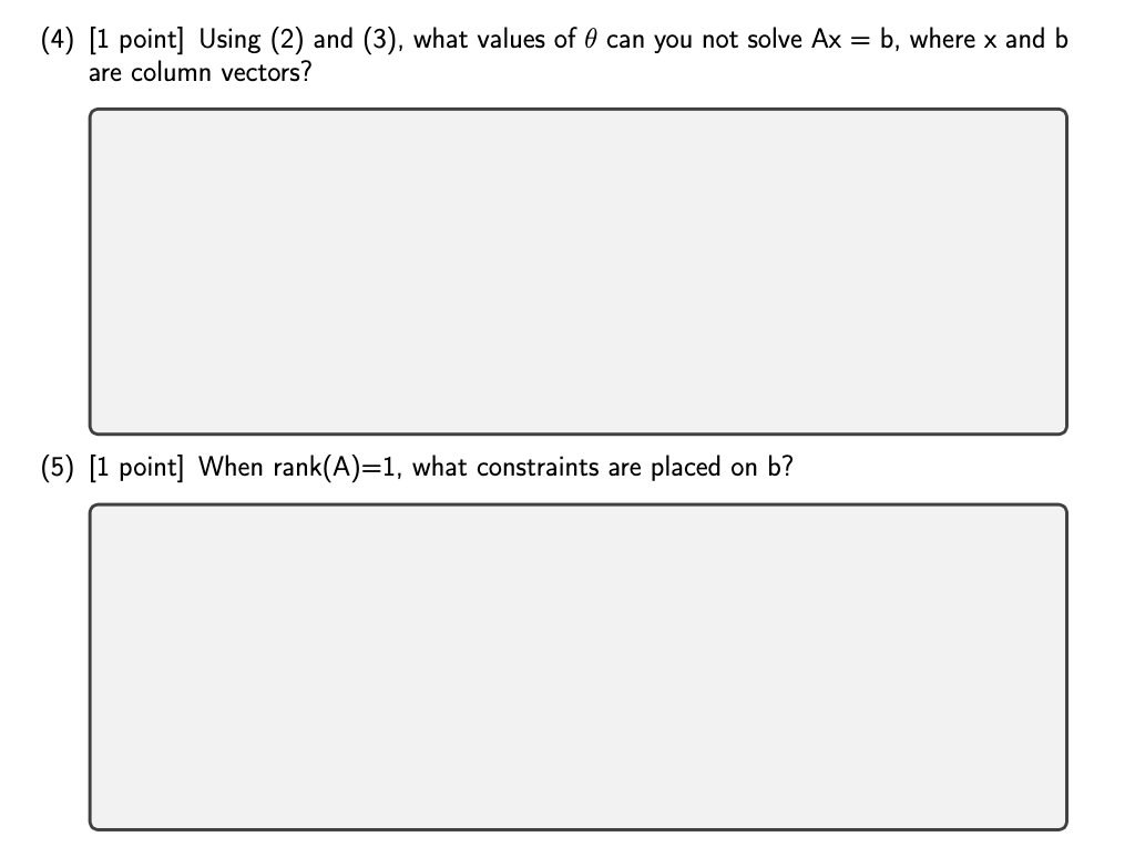 4 [1 Point] Using 2 And 3 What Values Of θ Can