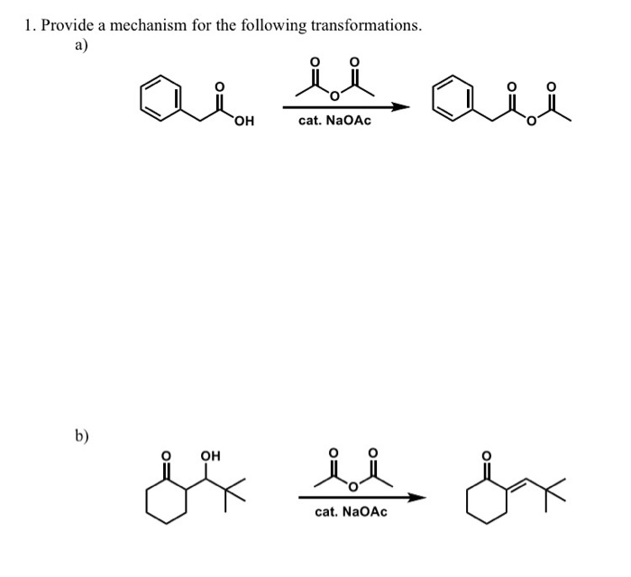 Solved Draw the arrow-pushing mechanisms for the following | Chegg.com