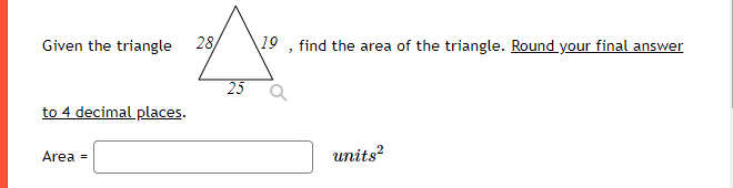 Solved Given the triangle 281925[Graphs generated by this | Chegg.com
