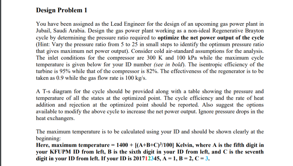Solved Design Problem 1 You have been assigned as the Lead | Chegg.com