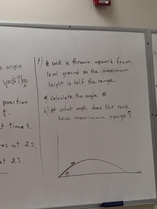 Solved A rock is thrown upward from level ground so the | Chegg.com