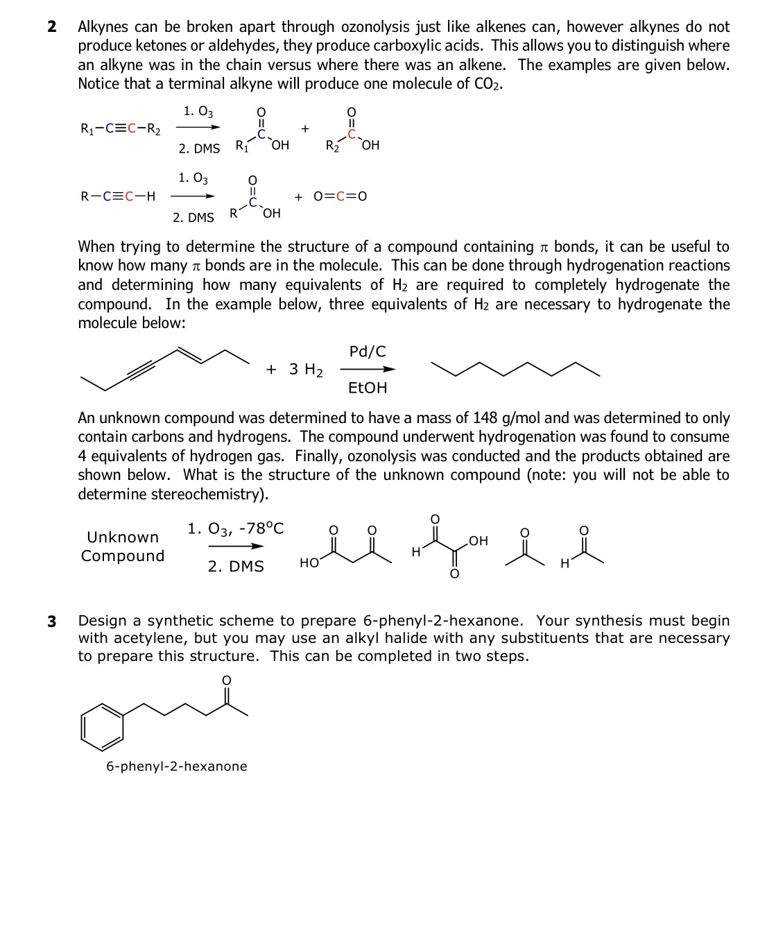 Solved Assignment 4 - Alkynes, Synthesis, Radical Mechanisms | Chegg.com