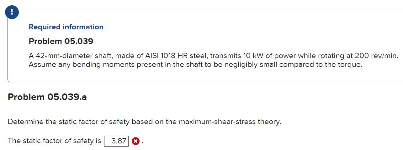Solved Required information Problem 05.039 A 42-mm-diameter | Chegg.com