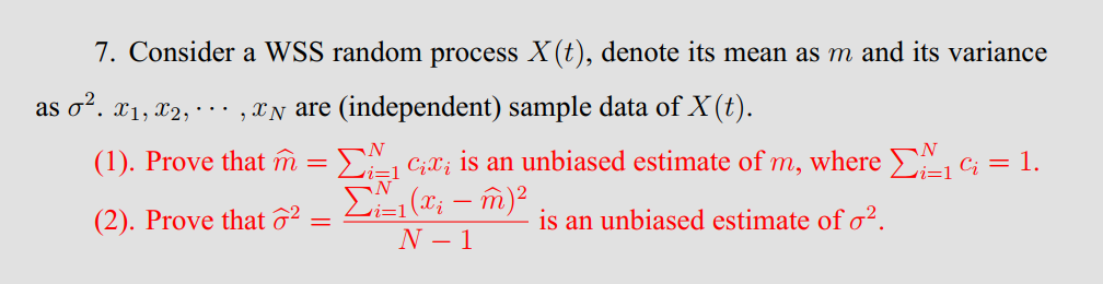 Solved 7. Consider a WSS random process X(t), denote its | Chegg.com