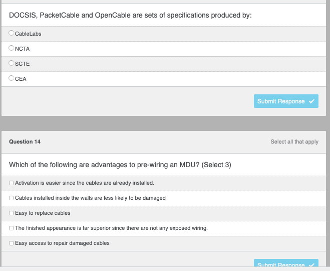 Solved DOCSIS, PacketCable and OpenCable are sets of | Chegg.com