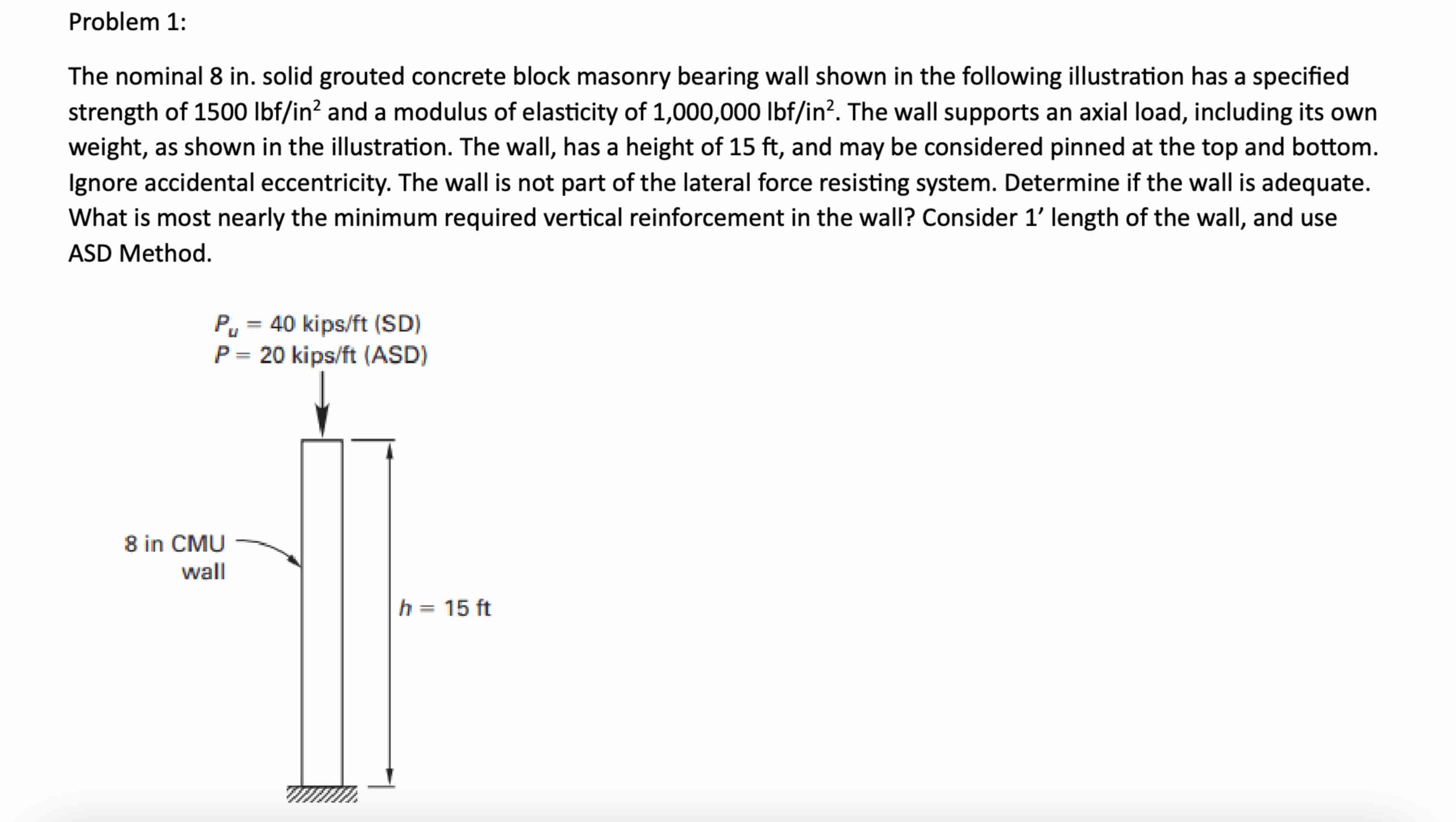 Solved by an EXPERT Problem 1:The nominal 8 ﻿in. ﻿solid grouted ...