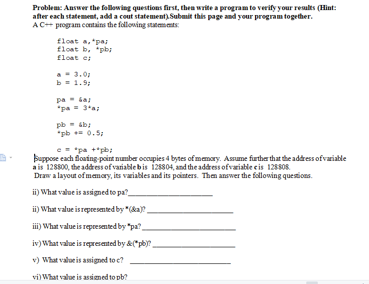 Solved Problem: Answer the following questions first, then | Chegg.com