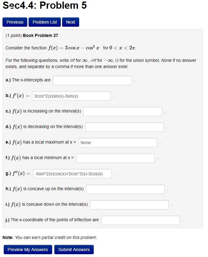 Solved Previous Problem List Next (1 point) Book Problem 27 | Chegg.com
