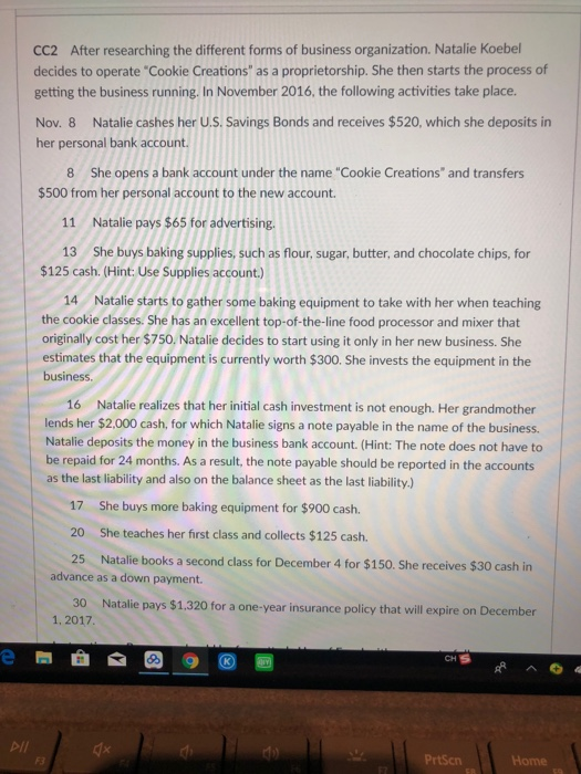 Solved CC2 After researching the different forms of business | Chegg.com