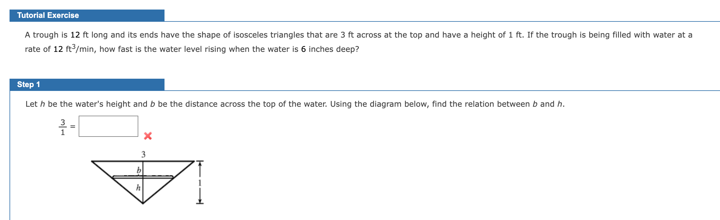 Solved A trough is 12 ft long and its ends have the shape of | Chegg.com