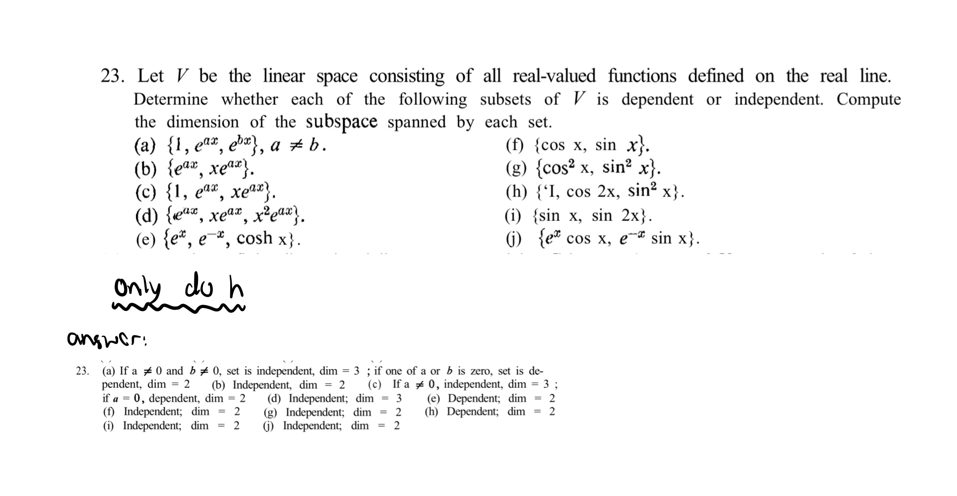 Solved I attached the answer from the back of the book, I | Chegg.com