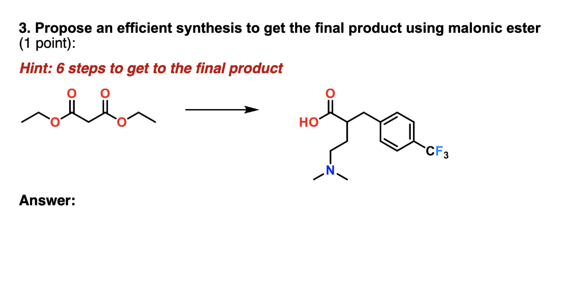 Solved 3. Propose an efficient synthesis to get the final | Chegg.com