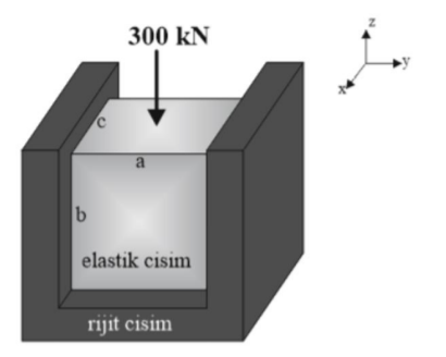 Solved The elastic body with dimensions a = b = 5 cm, c = 4 | Chegg.com