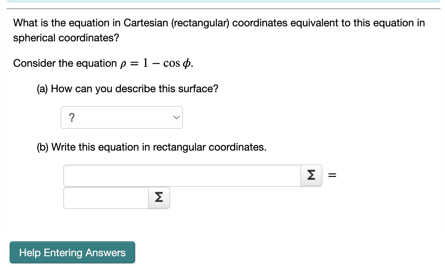 Solved What is the equation in Cartesian (rectangular) | Chegg.com