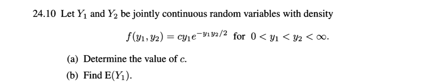 Solved 2410 Let Y1 And Y2 Be Jointly Continuous Random 