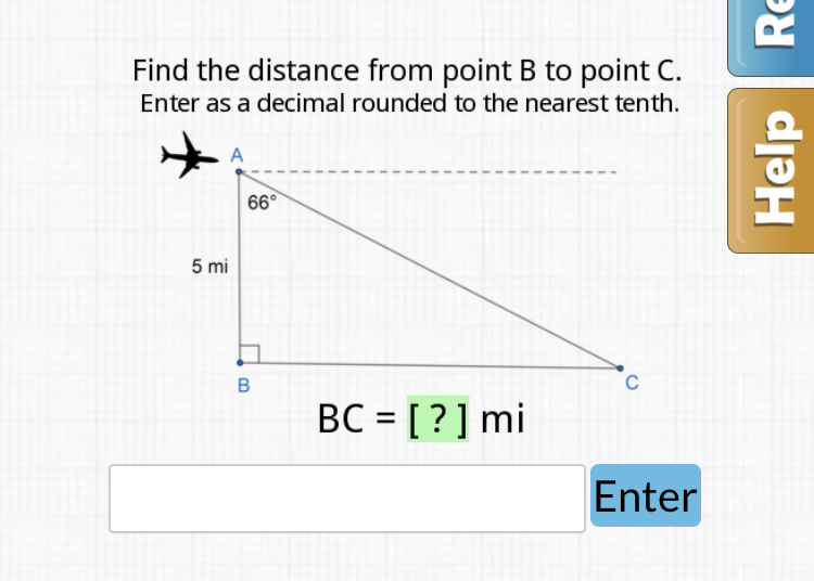 Solved Find the distance from point B ﻿to point C. ﻿Enter as | Chegg.com